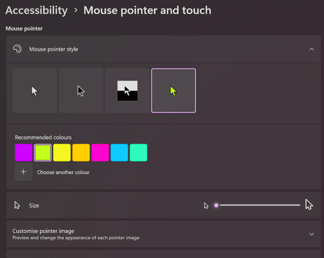 Set High-Contrast Mouse Pointer Colors in Windows 11 | Mouse Test ...